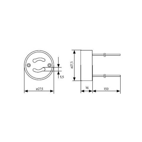 GU10 Fitting | Fitting en aansluitsnoer